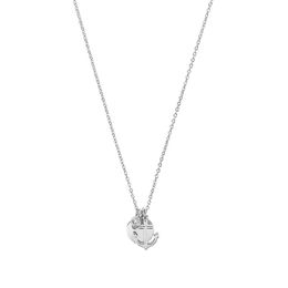 Tom Tailor Damen Tom Tailor Kette mit Anh&auml;nger &raquo;Anker-Motiv&laquo; mit Zirkonia (synth.) silber Silber 925 (Sterlingsilber), L: 45 B: 1,2mm