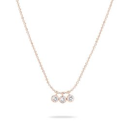 Tamaris Damen Kette mit Anh&auml;nger &raquo;Schmuck Geschenk Silber 925 Halskette Tiny Glimmer&laquo; mit Zirkonia (synth.) rosa Silber 925 (Sterlingsilber), L: 45