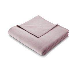 Biederlack Wohndecke &raquo;Cotton Home&laquo; im Uni Design, Kuscheldecke rosa Baumwolle, Kunstfaser B/L: 150cm x 200cm