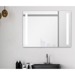 Talos Badspiegel &raquo;Light&laquo; in verschiedenen Gr&ouml;&szlig;en erh&auml;ltlich, energiesparend silber B/H/T: 80cm x 60cm x 5cm