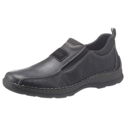 Rieker Herren Slip-On Sneaker Slipper, Schlupfschuh, Halbschuh, Freizeitschuh mit Stretcheins&auml;tze schwarz 43