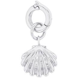 Amor Damen Charm-Einh&auml;nger &raquo;Muschel-Optik&laquo; silber Einheitsgr&ouml;&szlig;e