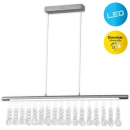 N&auml;ve n&auml;ve LED Pendelleuchte &raquo;Nobilis&laquo; LED-Modul 1 Stk. Warmwei&szlig; H&auml;ngeleuchte, dimmbar, warmwei&szlig;, L: 100cm, satin-nickel silber 1, 1 Stk.