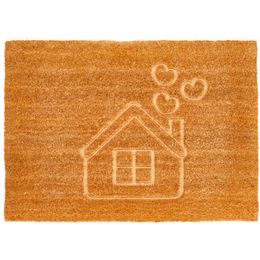 ANDIAMO Fu&szlig;matte &raquo;Kokos&laquo; rechteckig 17 mm H&ouml;he Schmutzfangmatte, verschiedene Designs, In- und Outdoor geeignet braun Kokos B : 40cm 1 Stk., 17mm, L: 60cm