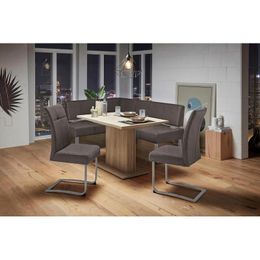 OTTO home Eckbank &raquo;Rab&laquo; in 2 Breiten (180 oder 200 cm), Bezug in verschiedenen Qualit&auml;ten braun Polyester B/H/T: 180cm x 88cm x 140cm, Strukturstoff, 