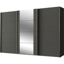 wimex Schwebet&uuml;renschrank &raquo;Bern Schiebet&uuml;renschrank&laquo; Schrank mit zus&auml;tzlicher Innenausstattung, Garderobe grau Holzwerkstoff B/H/T: 313cm x 210cm x 64cm, 