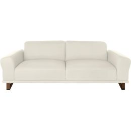 W.Schillig 2,5-Sitzer &raquo;montanaa&laquo; mit Metallkufen in Bronze pulverbeschichtet, Breite 232 cm wei&szlig; B/H/T: 232cm x 78cm x 94cm, Longlife Xtra-Leder Z59