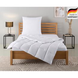 OTTO home Daunenbettdecke + Kopfkissen &raquo;TAMINS, Bettdecke 135x200 cm und 155x220 cm, 2-tlg.&laquo; Set mit Kissen 40x80 cm, 80x80 cm, Sommer, Winter, Made 