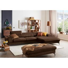 W.Schillig Ecksofa &raquo;piedroo, Designsofa mit tollem Sitzkomfort, bequem und elegant, L-Form&laquo; Kopfteilverstellung, wahlweise mit Sitztiefenverstellung, 
