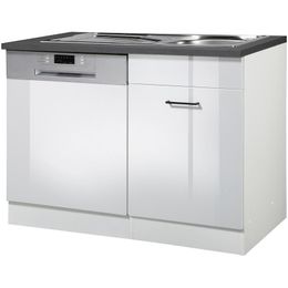 KOCHSTATION Sp&uuml;lenschrank &raquo;KS-Trier&laquo; Breite 110 cm, inkl. M&ouml;belfront f&uuml;r Geschirrsp&uuml;ler wei&szlig; Holzwerkstoff, MDF B/H/T: 110cm x 85cm x 60cm, T&uuml;ren: 1 