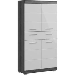 Welltime Midischrank &raquo;SIENA, Breite 74cm, 4 T&uuml;ren, 1 Schubkasten, 4 F&auml;cher, MDF-Front&laquo; TOPSELLER!, in verschiedenen Farben erh&auml;ltlich, Badm&ouml;bel, 