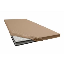 Janine Spannbettlaken &raquo;TOPPER 5001&laquo; mit Rundumgummizug braun Jersey-Elasthan, Obermaterial: 95% Baumwolle, 5% Elasthan 1 Stk., Jersey-Elasthan, 140x200 