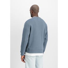 Herren Sweater "Basic Sweatshirt SL", blau, Gr. S, Alpha Industries, Obermaterial: 80% Baumwolle, 20% Polyester, Sweatshirts