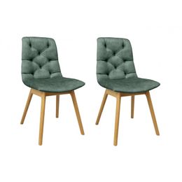 OTTO home 4-Fu&szlig;stuhl &raquo;Ramon&laquo; (Set) 2 Stk.mit Massivholzbeinen, verschiedene Stoffe und Farben blau Holzwerkstoff, Massivholz, Polyester B/H/T: 46cm x 