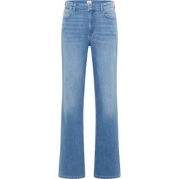Mustang Damen Mustang Weite Jeans &raquo;Madison Wide&laquo; im Five-Pocket Style blau 28, L&auml;nge 30