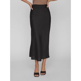 Vila Damen Maxirock &raquo;VIELLETTE HW LONG SKIRT - NOOS&laquo; Kunstfaser schwarz 44