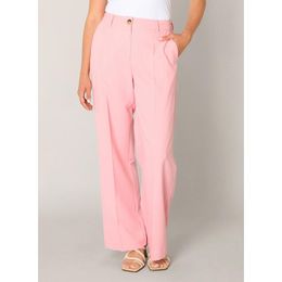 Base Level Damen Bundfaltenhose &raquo;Yuna&laquo; mit Bundfalte und weitem Bein rosa 40, L&auml;nge 30