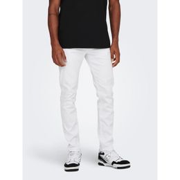 Only & Sons Only & Sons Herren ONLY & SONS Slim-fit-Jeans &raquo;ONSLOOM SLIM LBD 8263 AZG DNM NOOS&laquo; wei&szlig; 33, L&auml;nge 32