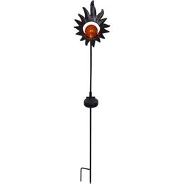 N&auml;ve n&auml;ve LED Gartenleuchte &raquo;Sonne&laquo; LED-Modul 1 Stk. Warmwei&szlig; Ein- /Ausschalter, Kupfer, Gesamth&ouml;he: 93,5cm, Mtaerial: Metall/Glas braun 1, H: 93,5cm, 1 