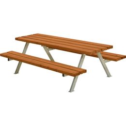Plus Garten-Kindersitzgruppe &raquo;Alpha Junior Kombim&ouml;bel&laquo; 1 Stk. tlg. 177x118x57/32,5 cm braun B/H/T: 118cm x 57cm x 177cm