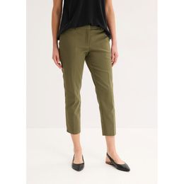 bonprix Damen bonprix 7/8-Hose elegante 7/8-L&auml;nge, feminin geschnitten, Regular Fit gr&uuml;n 40, N-Gr