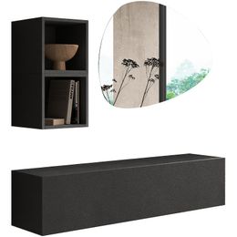 Home Affaire Garderoben-Set &raquo;Infinity, 3tlg. Breite 138 cm, H&ouml;he variabel, moderne Garderobe&laquo; Spar-Set, 3 Stk. tlg. grau B/H/T: 138cmcm x 175cmcm x 