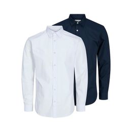 Jack & Jones Jack & Jones Herren Langarmhemd &raquo;JJJOE SHIRT LS 2 PACK MP&laquo; wei&szlig; L, N-Gr