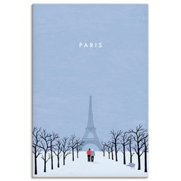 Artland Wandbild &raquo;Paris&laquo; 1 Stk. tlg. als Alubild, Leinwandbild, Poster, Wandaufkleber in verschied. Gr&ouml;&szlig;en blau B/H/T: 80cm x 120cm, Leinwandbilder Hochformat