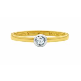 Adelia&acute;s ADELIA ́S Damen Solit&auml;rring "Solit&auml;rring 585 Gold ( 14K ) mit Zirkonia", 50, Gold, gold, Gold, Fingerringe, Goldring Diamant