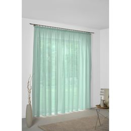 WIRTH Vorhang &raquo;Sunday&laquo; Kr&auml;uselband 1 Stk. tlg. nach Ma&szlig; gr&uuml;n Jacquard, Baumwolle, Polyester 365cm, Kr&auml;uselband, 142cm