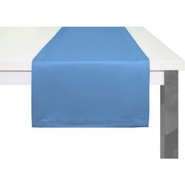 WIRTH Tischl&auml;ufer &raquo;Umea&laquo; blau Polyester B/L: 150cm x 40cm, 1 Stk., rechteckig