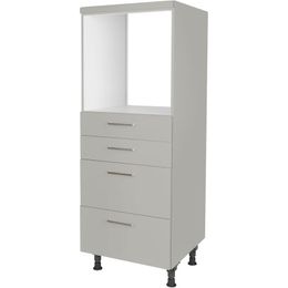 Nobilia Herdumbauschrank &raquo;"Touch", mit Schubk&auml;sten und Ausz&uuml;gen,&laquo; vormontiert, Breite/H&ouml;he: 60/167,8 cm grau B/H/T: 60cm x 167,8cm x 58,3cm, 