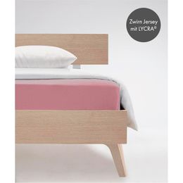 Fleuresse Spannbettlaken &raquo;Comfort&laquo; langlebig & b&uuml;gelfrei,Perfekte Passform durch POWER-STRETCH rosa Jersey-Elasthan, Obermaterial: 96% Baumwolle, 4% 