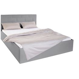 Westfalia Schlafkomfort Polsterbett inkl. Bettkasten bei Ausf&uuml;hrung mit Matratze grau Bezug Bett: 100% Polyester;Bonnell-Federkernmatratze: 51% Polypropylen, 39% Polyester, 