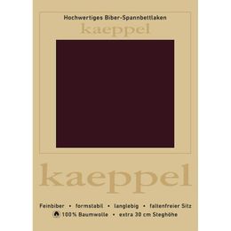Kaeppel Spannbettlaken &raquo;Spannbettlaken Biber&laquo; 100% Baumwolle, kuschelig weich ideal f&uuml;r Winter rot Biber, Obermaterial: 100% Baumwolle B/L: 200cm, 1 Stk., 