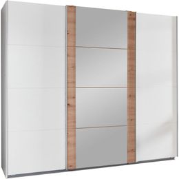 wimex Schwebet&uuml;renschrank &raquo;Bern Schiebet&uuml;renschrank&laquo; Schrank mit zus&auml;tzlicher Innenausstattung, Garderobe wei&szlig; Holzwerkstoff B/H/T: 270cm x 210cm x 64cm, 