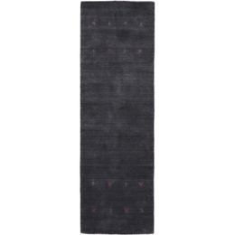CarpetFine Wollteppich &raquo;Gabbeh Uni, auch als L&auml;ufer und Rund erh&auml;ltlich&laquo; rechteckig 15 mm H&ouml;he reine Wolle, handgewebt, Gabbeh Loom Tiermotiv, gro&szlig;e 