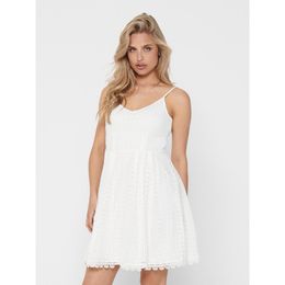 Only Damen Only Tr&auml;gerkleid &raquo;ONLHELENA &ndash; Tr&auml;gerkleid aus Baumwolle f&uuml;r den Sommer&laquo; Baumwolle, regular fit, V-Ausschnitt wei&szlig; 36 (S), N-Gr