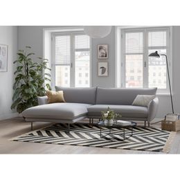 OTTO home Ecksofa &raquo;Stine L-Form&laquo; Besonderes Design durch Kissenoptik und Keder grau Struktur (100% Polyester);Struktur weich (85% Polyester/15% Nylon)
