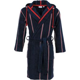 Carl Ross Herrenbademantel &raquo;Velours&laquo; 1 Stk. Kapuze blau Velours 48/50 L: 105cm