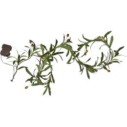Parforce Traditional Hunting LED-Lichterkette &raquo;Olivec&laquo; 20 Stk.-flammig 20 warmw. LEDs, ca. 1,8 m, Batterie, Timer, outdoor, Vierfarb-Karton gr&uuml;n Dioden 20 Stk. Flammen 20 Stk., 