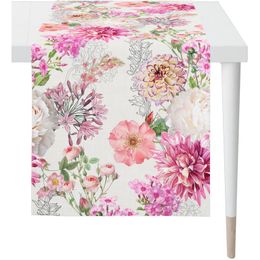 Apelt Tischl&auml;ufer &raquo;6748&laquo; rosa Baumwolle, Polyester B/L: 140cm x 48cm, rechteckig