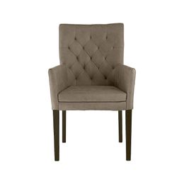 Home Affaire Armlehnstuhl &raquo;Colorado&laquo; () 1 Stk.Gestell aus Massivholz braun Polyester B/H/T: 60cm x 94,5cm x 60cm, 1 Stk., Microfaser Lederoptik