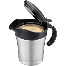 Gefu Thermosch&uuml;ssel &raquo;TREAT&laquo; 1 Stk. aus Edelstahl mit Klappverschluss, 0,5 Liter silber Edelstahl B/H/L: 11,5cm x 14cm