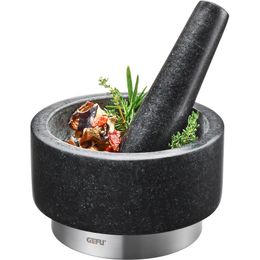 Gefu M&ouml;rser &raquo;X-PLOSION &laquo; Granit, Edelstahl, &Oslash; 14 cm silber Edelstahl, Granit &Oslash; 14cm + H&ouml;he 8cm