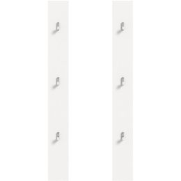 Home Affaire Garderobenpaneel &raquo;Trondheim Paneel 2er Set,&laquo; H&ouml;he 115 cm, 6 Haken,Garderobe, Flur, Diele wei&szlig; Holzwerkstoff B/H/T: 13cm x 115cm x 3cm