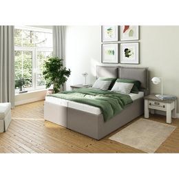 Maintal Polsterbett &raquo;Lyara&laquo; wahlweise ohne Matratze oder mit 3 Matratzenarten zur Auswahl grau Struktur fein (100% Polyester) Liegefl&auml;che L&auml;nge B: 200cm x 