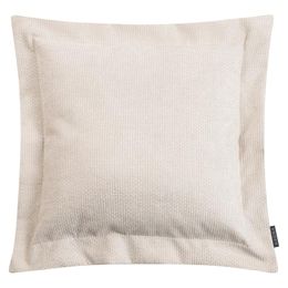 MAGMA Dekokissen &raquo;ARLO Flatterkissen&laquo; Elegantes Zierkissen mit samtiger Struktur und zeitlosem Design beige Chenille, Faserb&auml;llchen (Polyester), Polyester B