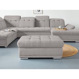 COTTA Hocker &raquo;Holiday&laquo; 1 Stk. tlg. grau 100% Polyester B/H/T: 112cm x 46cm x 72cm, Struktur fein