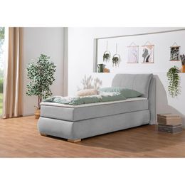 Home Affaire Boxspringbett &raquo;Breitenthal&laquo; abnehmbare R&uuml;ckenkissen mit Klettband grau Struktur (100% Polyester), Liegefl&auml;che B/L: 100cm x 200cm, H2 + H2